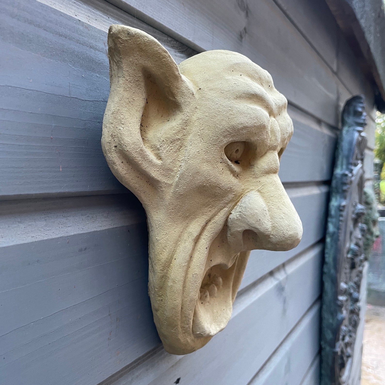 Plain Memento Mori / Medieval Style Sculpture / Gothic Church Big Ear ...
