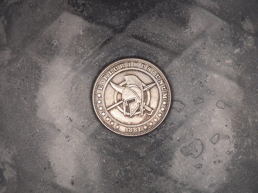 Hand Struck Morgan Silver Dollar Carved Spartan 300 - Greek Ancient ...