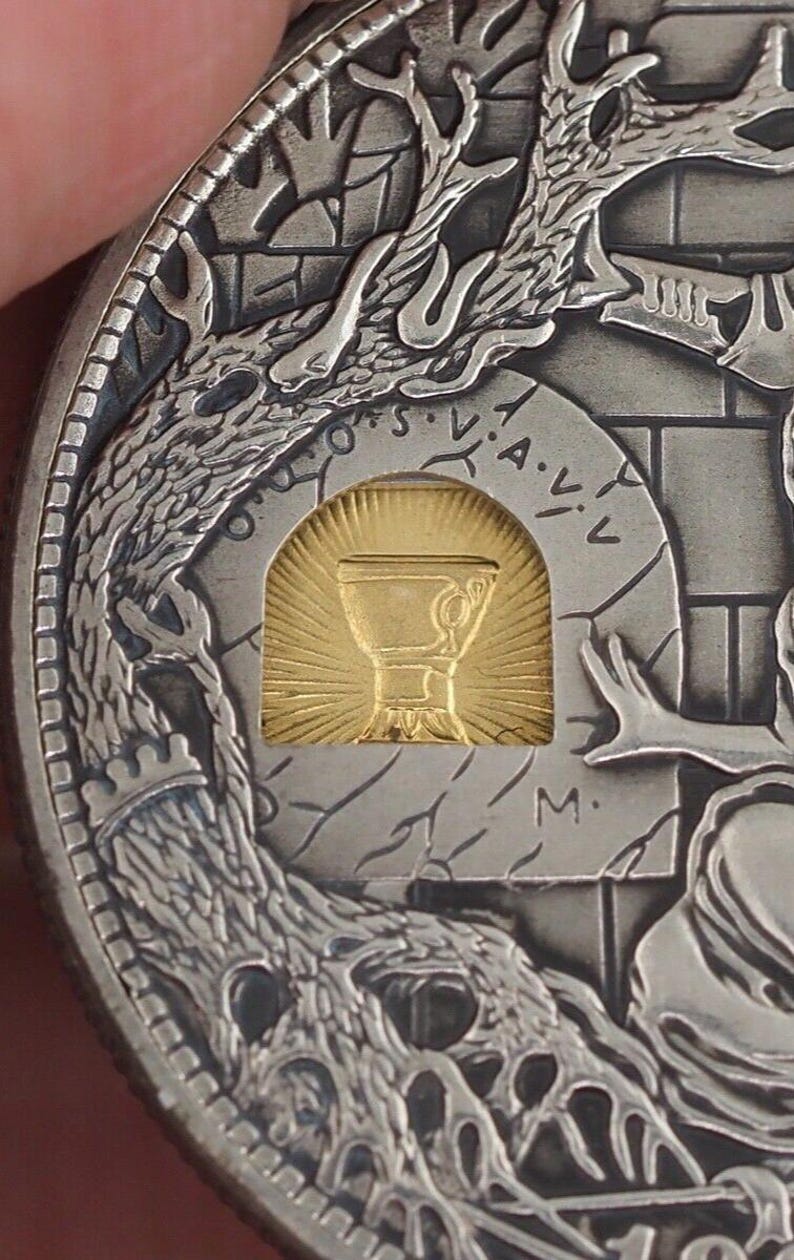 Unique Mechanical Lesser Coin Morgan Silver Dollar Knight of the Holy ...