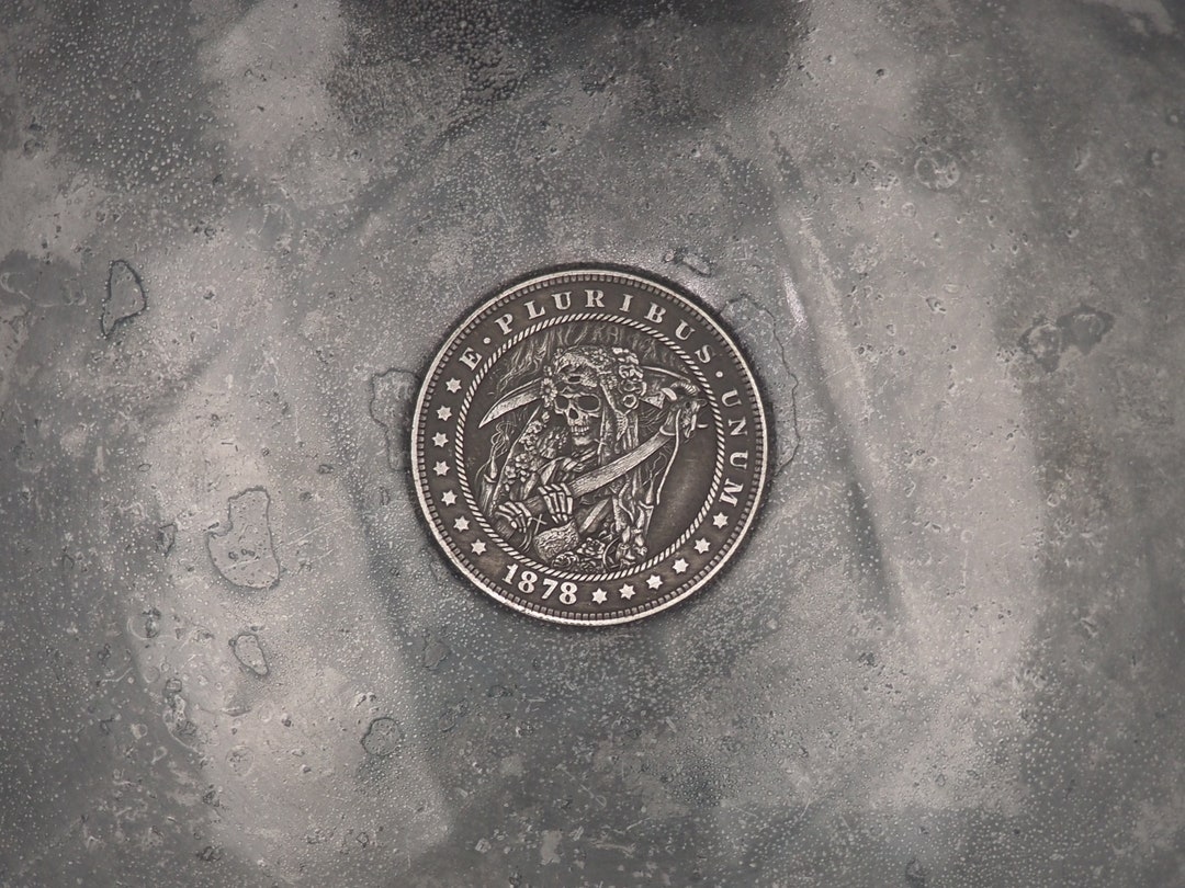 Hand Struck Skeleton Lady Grim Reaper - U.S.A. Morgan Dollar .999 ...