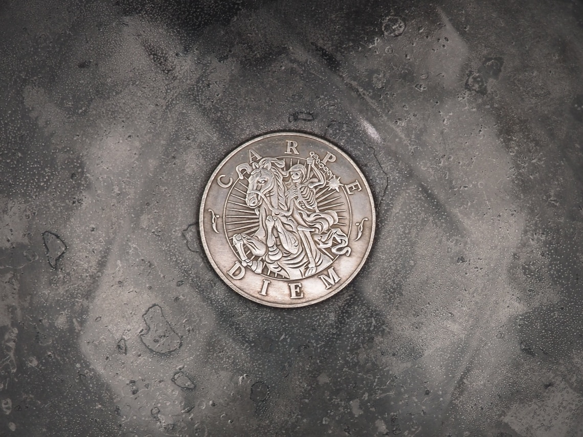 Hand Struck Memento Mori Carpe Diem Token Skull/vanitas/death/medal ...