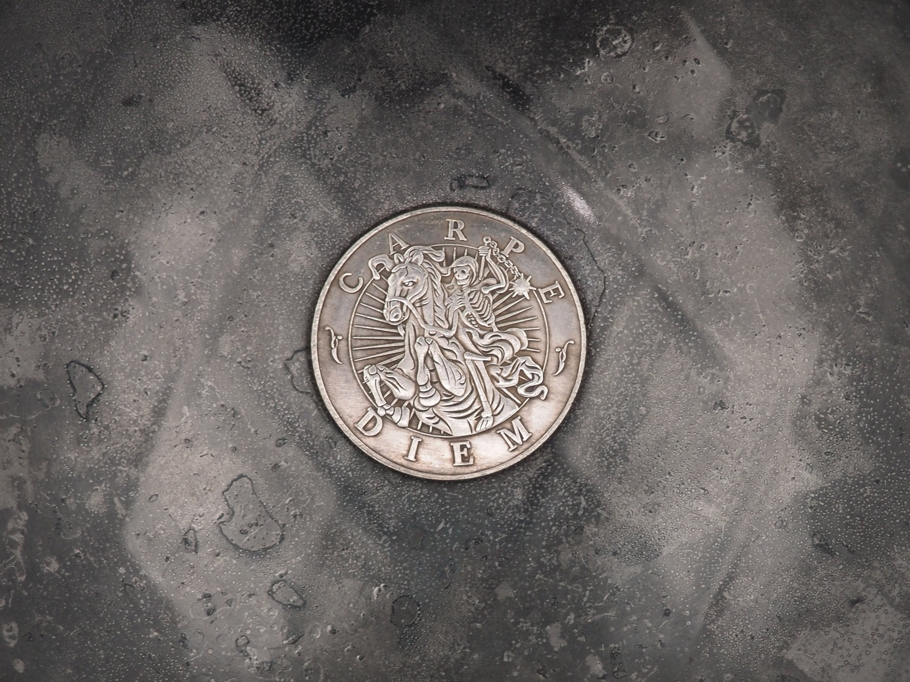 Hand Struck Memento Mori Carpe Diem Token - Skull/vanitas/death/medal ...
