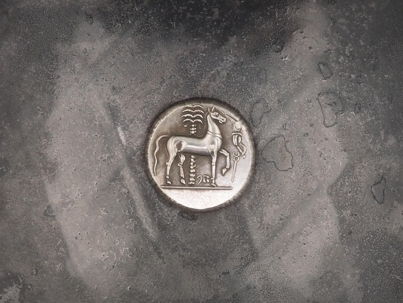 Replica of Hevy Ancient Greek Coin Sicily, Siculo-punic Tetradrachm ...