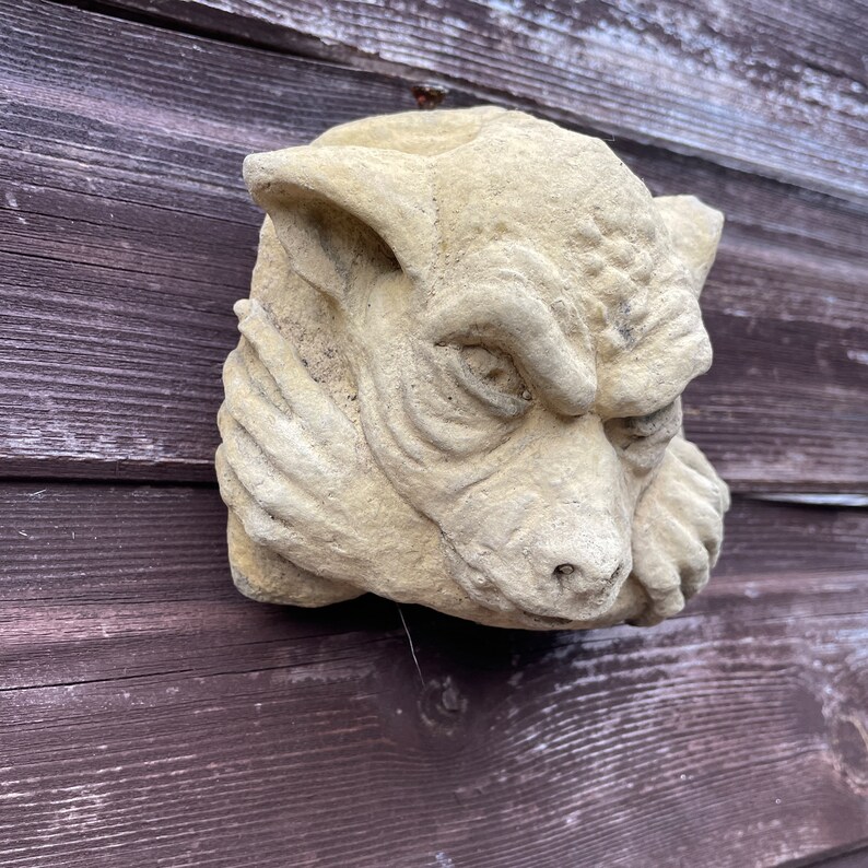 Aged Memento Mori / Medieval Style Sculpture / Gothic Church Gargoyle ...