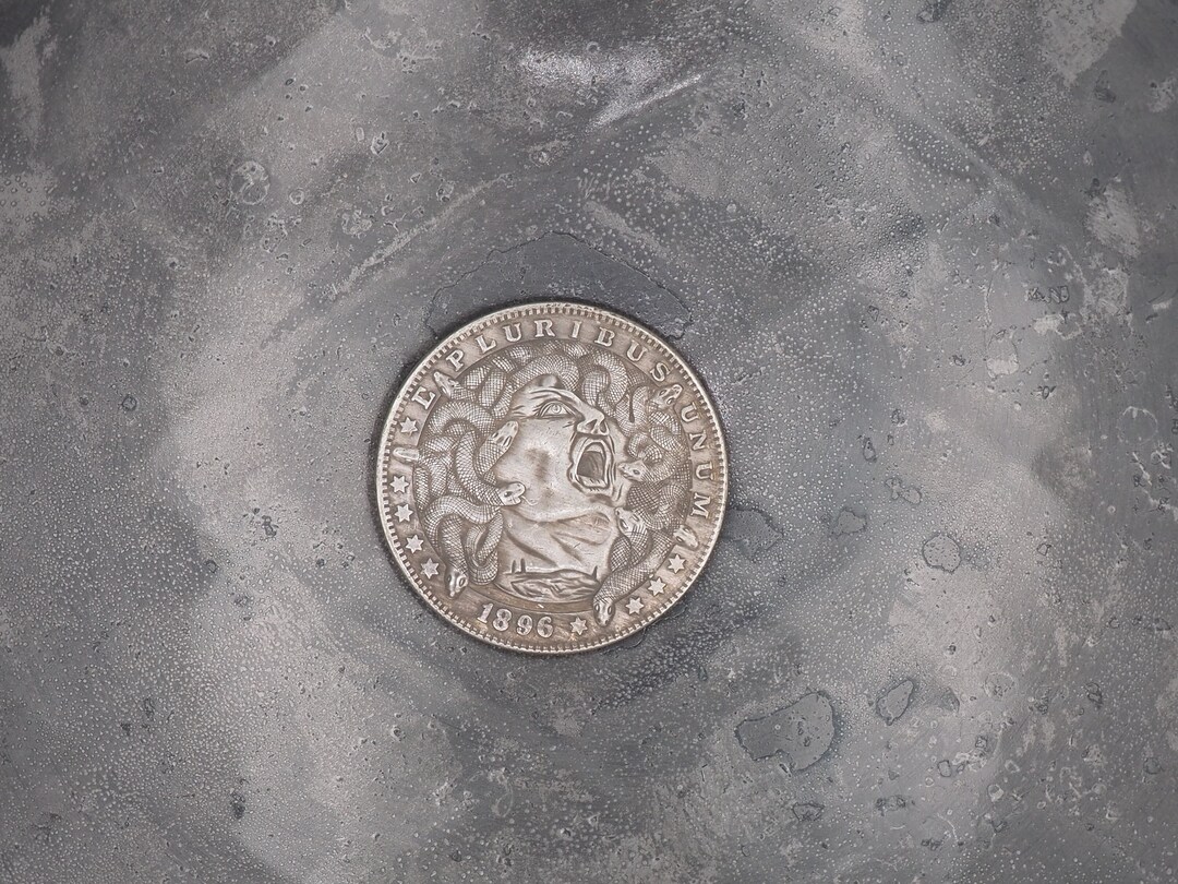 Hand Struck Morgan Silver Dollar Carved/hobo/skull/vanitas/mementomori ...