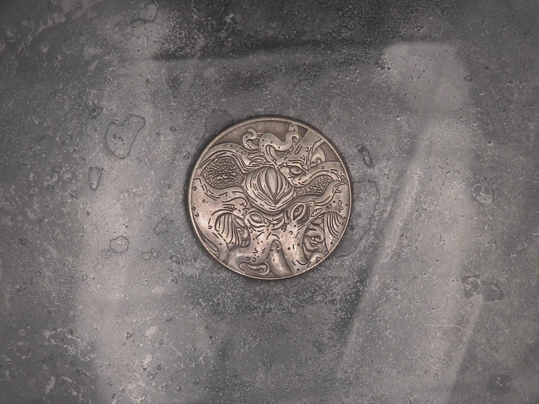 Hand Struck Yog-sothoth Elder God Morgan Dollar Replica Coin - D and D ...