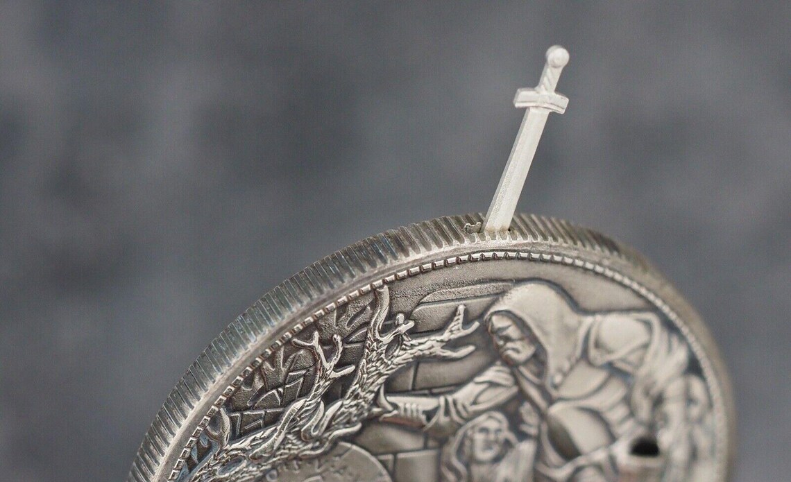 Unique Mechanical Lesser Coin Morgan Silver Dollar Knight of the Holy ...