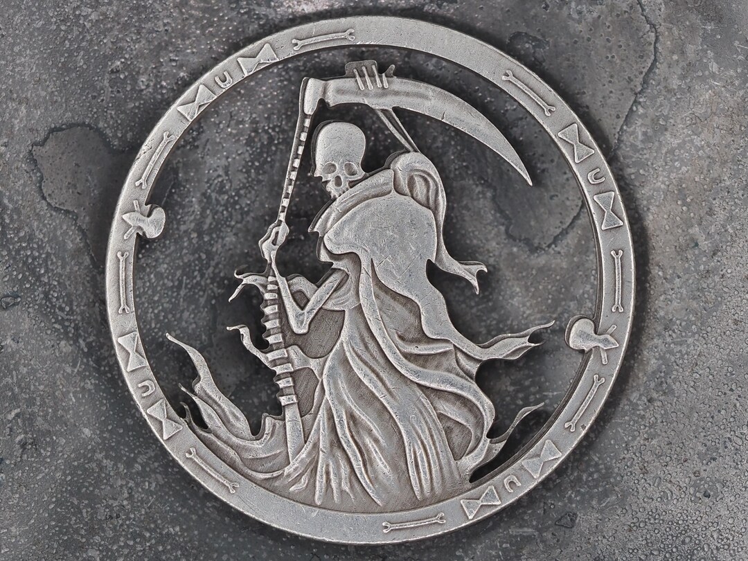 D&D Ferryman of the Dead Hobo Hand-cut Coin – Skull/memento Mori ...