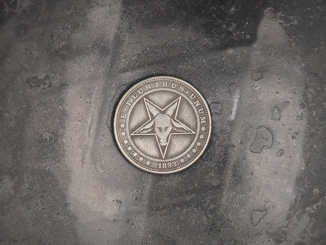Hand Struck Sabbatic Goat - Baphomet the Devil God - U.S.A. Morgan ...