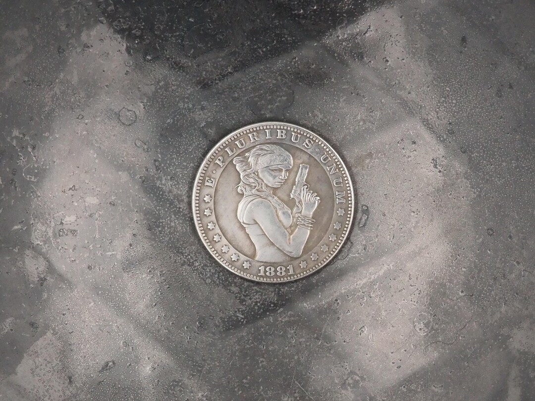 Hand Struck Morgan Dollar - Woman Street Gangster - Silver Plated ...
