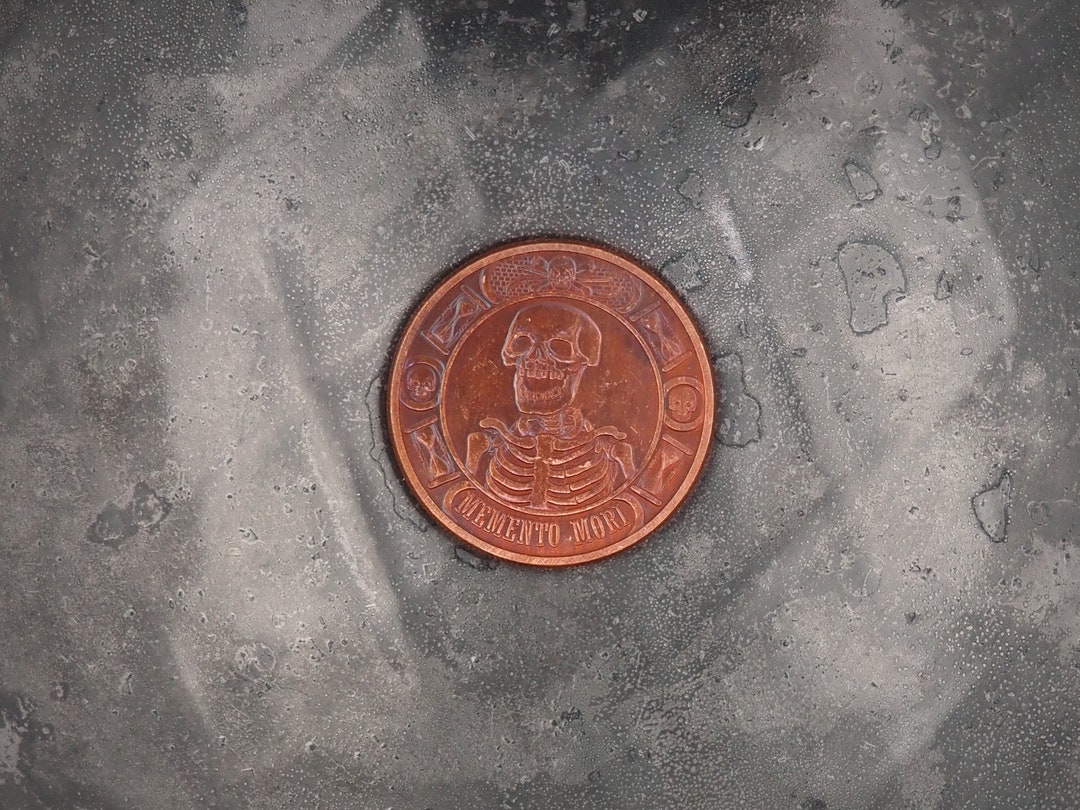 Hand Struck Memento Mori Plague Token - Skull/vanitas/death/medal ...