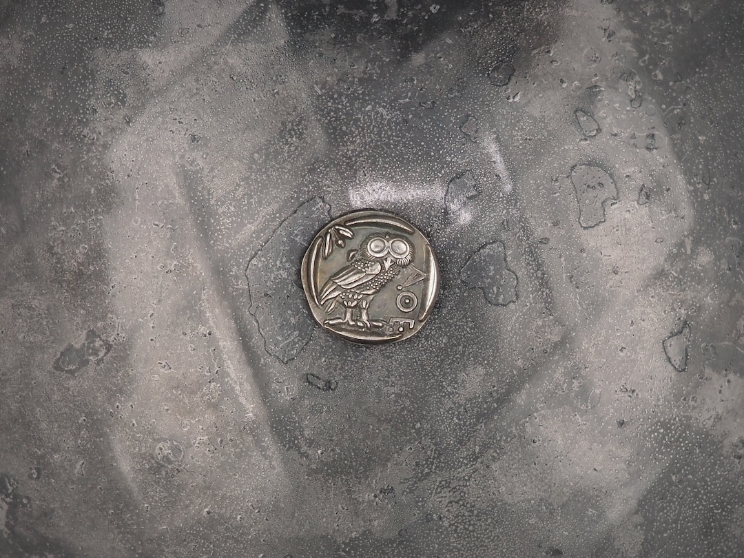 Replica of Ancient Greek Athenian Owl Tetradrachm 450BC Athena's Owl ...
