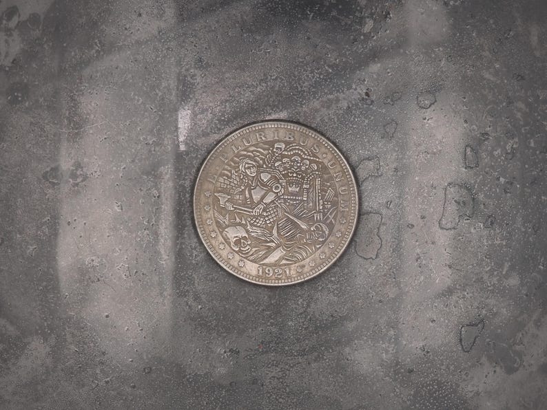 Hand Struck Van Helsing Knight & His Axe - U.S.A. Morgan Dollar .999 ...