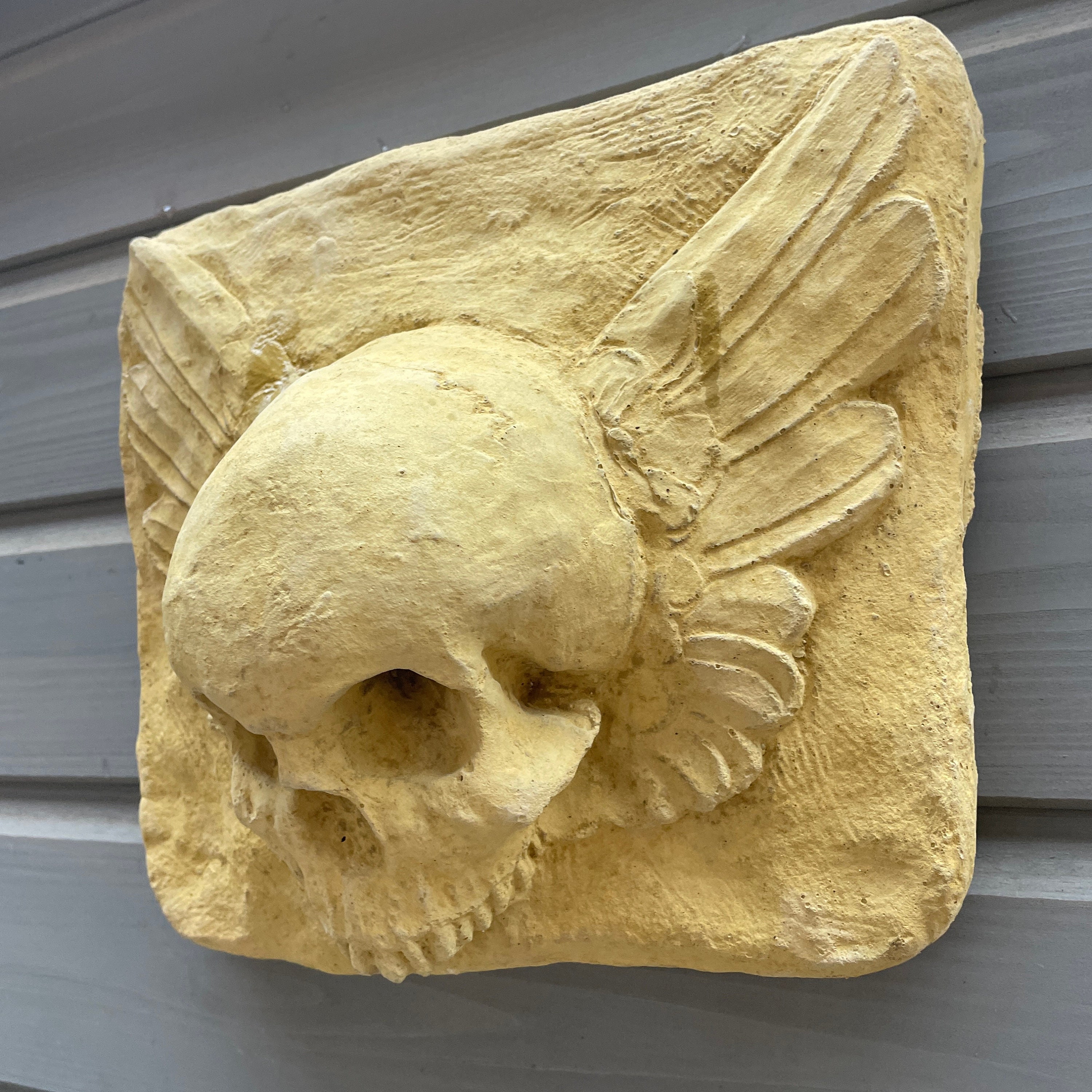 Plain Masonic Curiosity / Oddity: A Memento Mori Skull Angel Winged ...