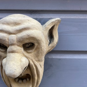 Aged Memento Mori / Medieval Style Sculpture / Gothic Church Big Ear ...