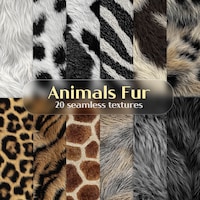Animal Fur Textures: 22 Digital Paper Backgrounds (12x12in) - Etsy