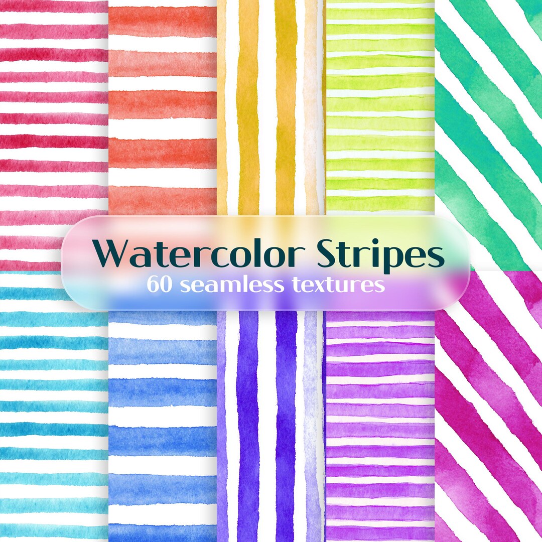 Watercolor Stripes Seamless Pattern Digital Background - Etsy