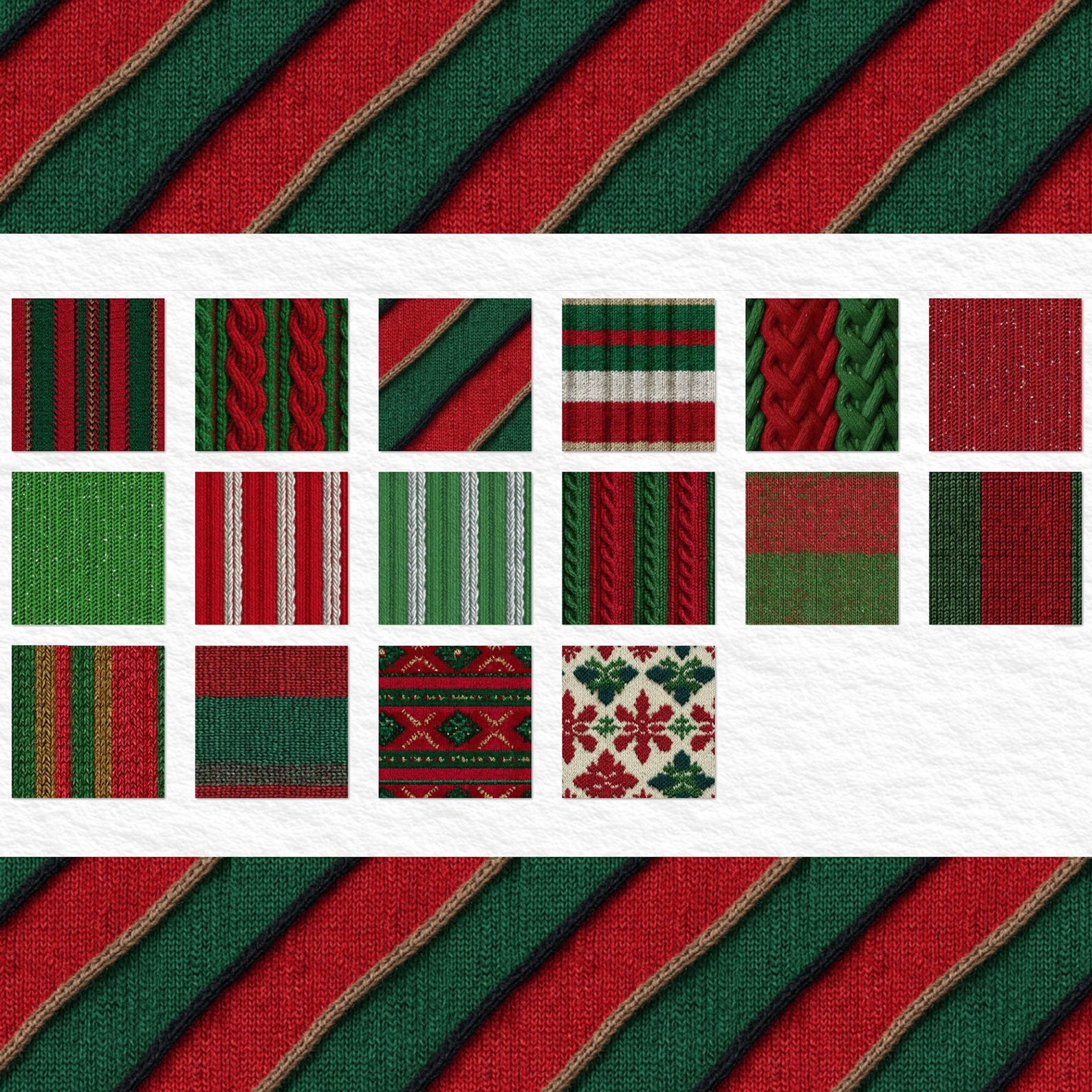 Seamless Christmas Knit Texture Pattern Background - Etsy