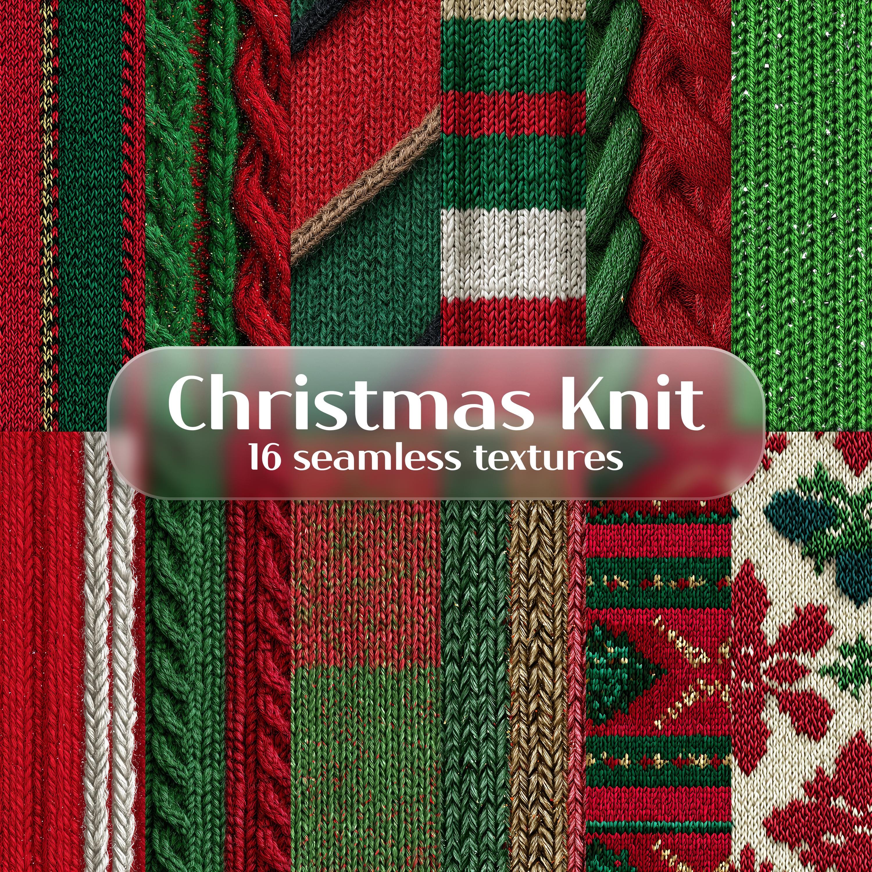Seamless Christmas Knit Texture Pattern Background - Etsy