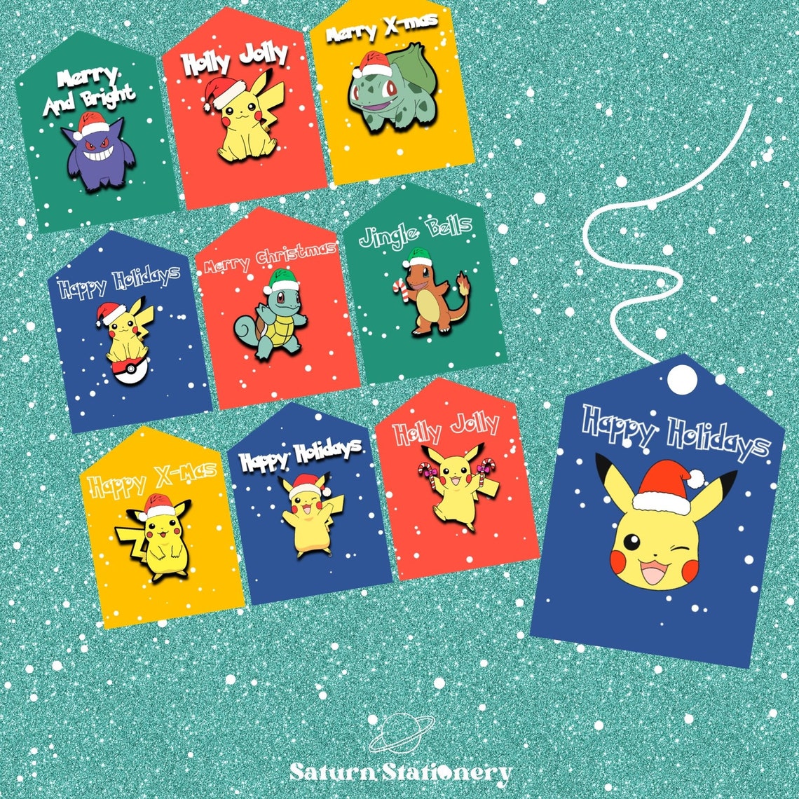 Chips Bags Pokémon Christmas Printable Candy Bags Christmas - Etsy