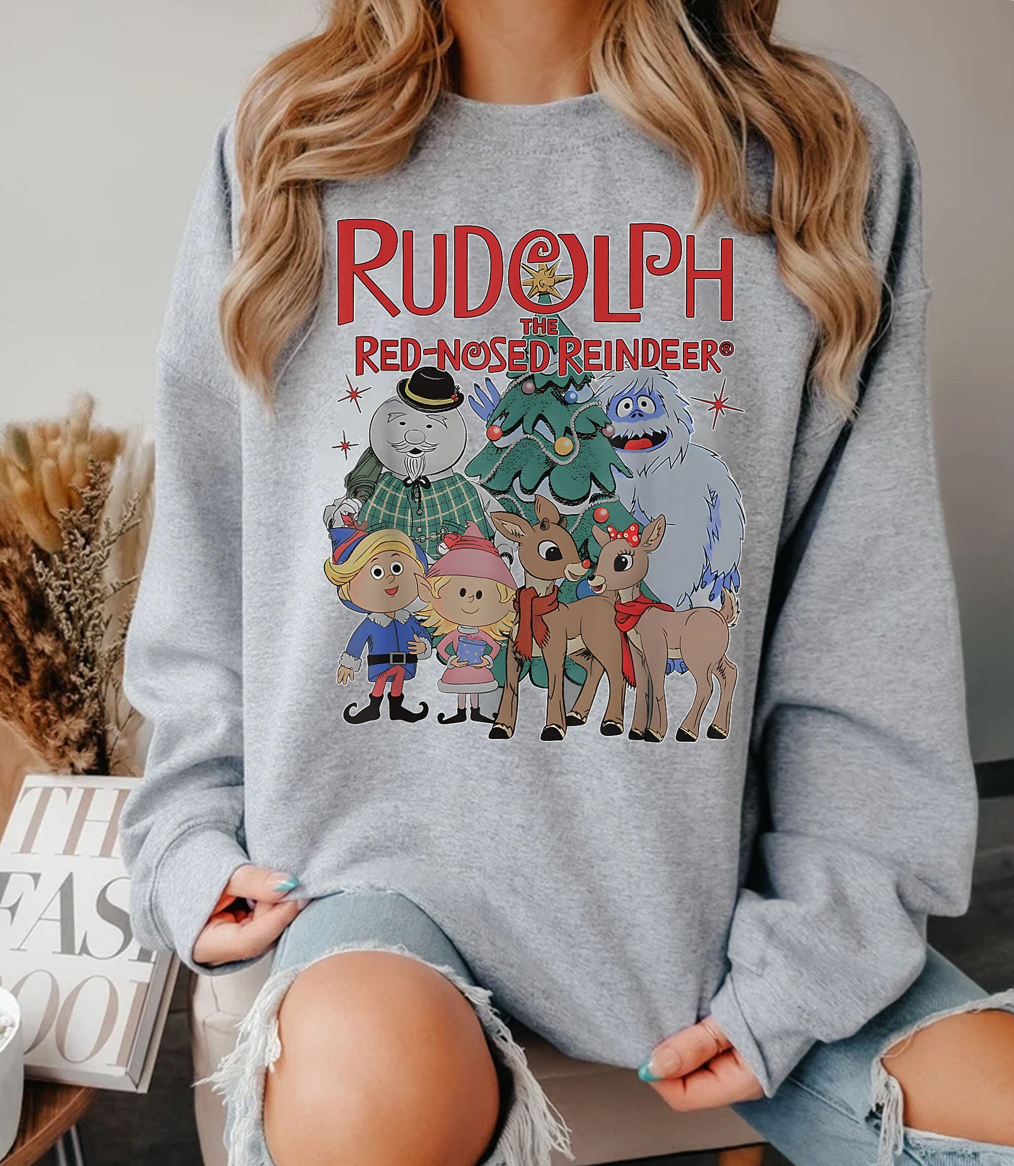 Rudolph the Red Nosed Reindeer Christmas Sweatshirt Rudolph - Etsy
