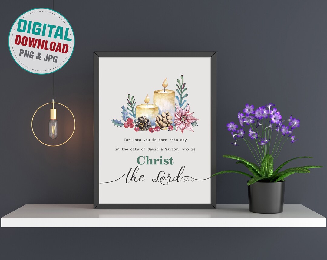 Luke 2-11: Jesus Quotes Scripture & Bible Verse Wall Art - Christian ...