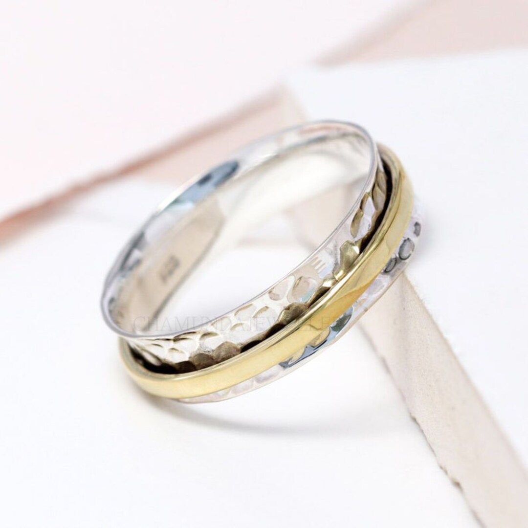 Slim Spinner Ring, Sterling Silver Ring for Women, Infinity Ring ...