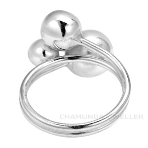 Ball Silver Ring, Sterling Silver Spheres Ring, 3 Ball Ring, Modern ...
