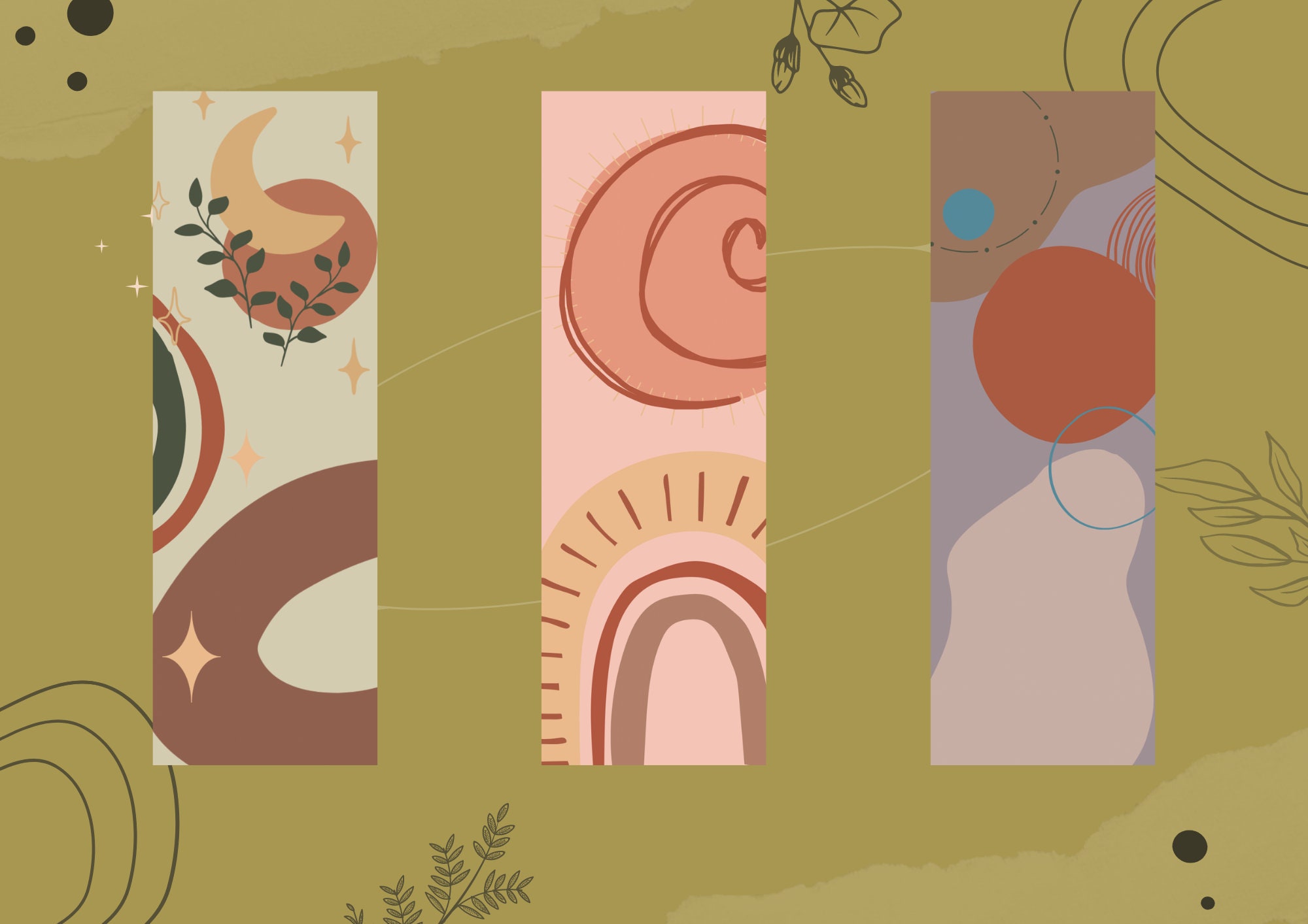 Printable Cute Bookmarks, Simple Bookmarks - Etsy