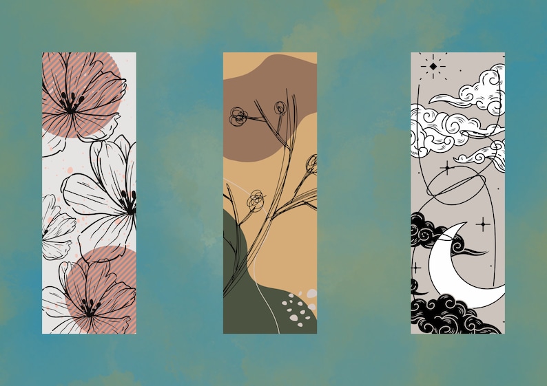 Printable Cute Bookmarks, Simple Bookmarks - Etsy