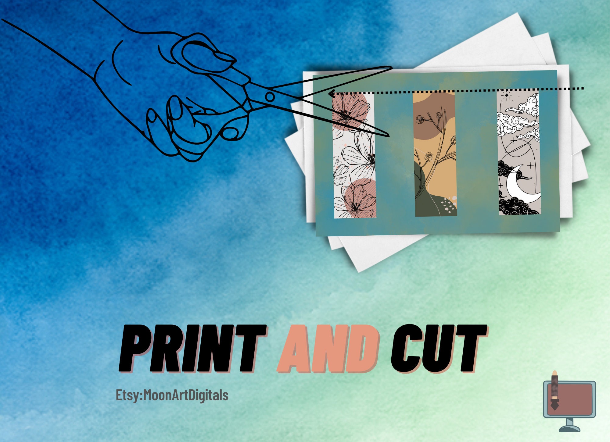 Printable Cute Bookmarks, Simple Bookmarks - Etsy