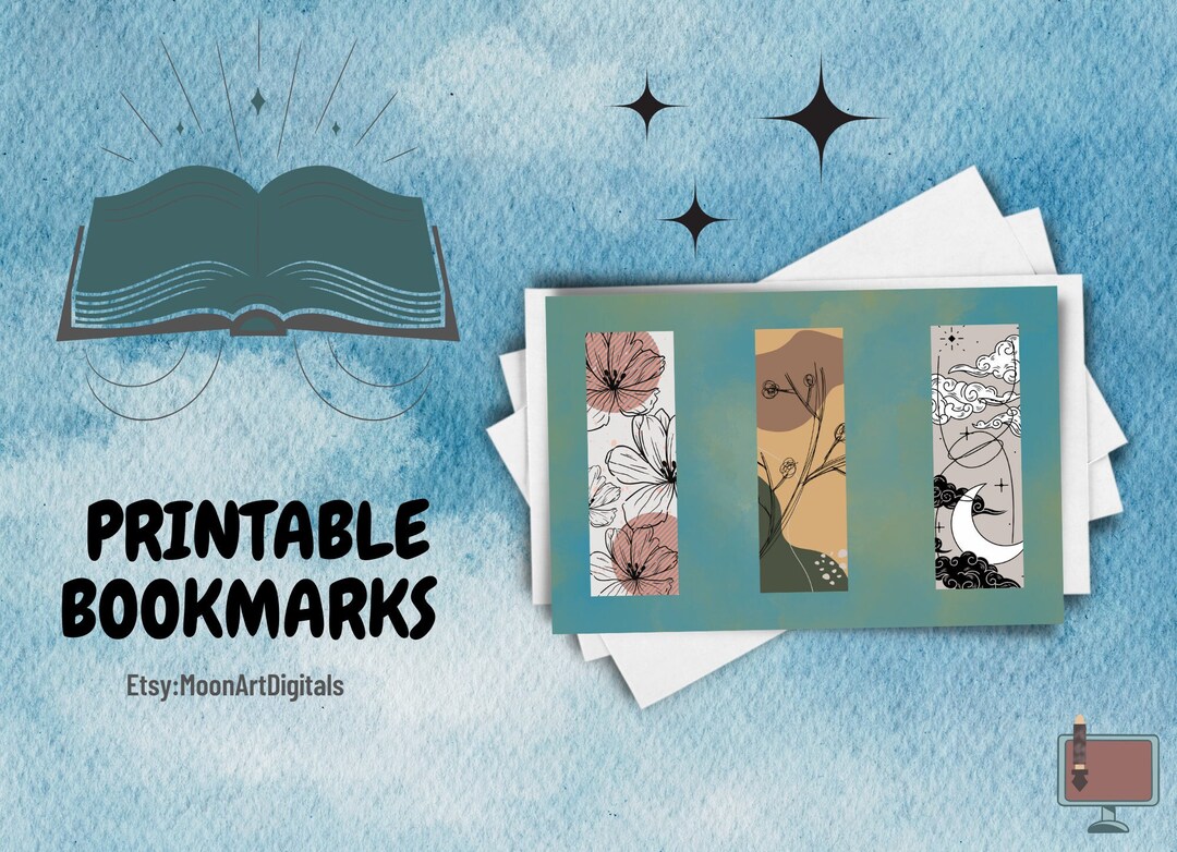 Printable Cute Bookmarks, Simple Bookmarks - Etsy