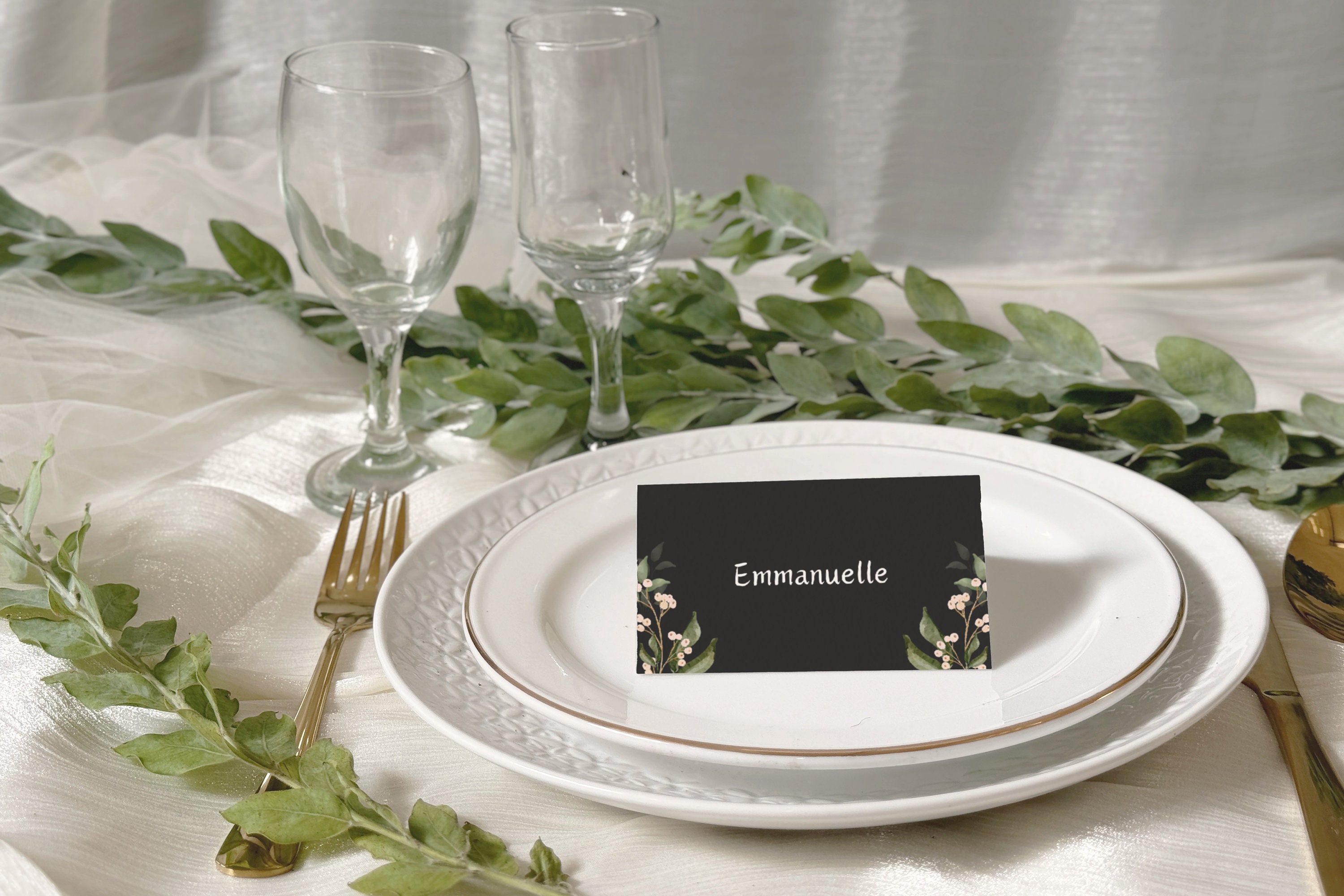 Wedding Place Card Model, Wedding Seat Card, Folded Card. Editable and ...