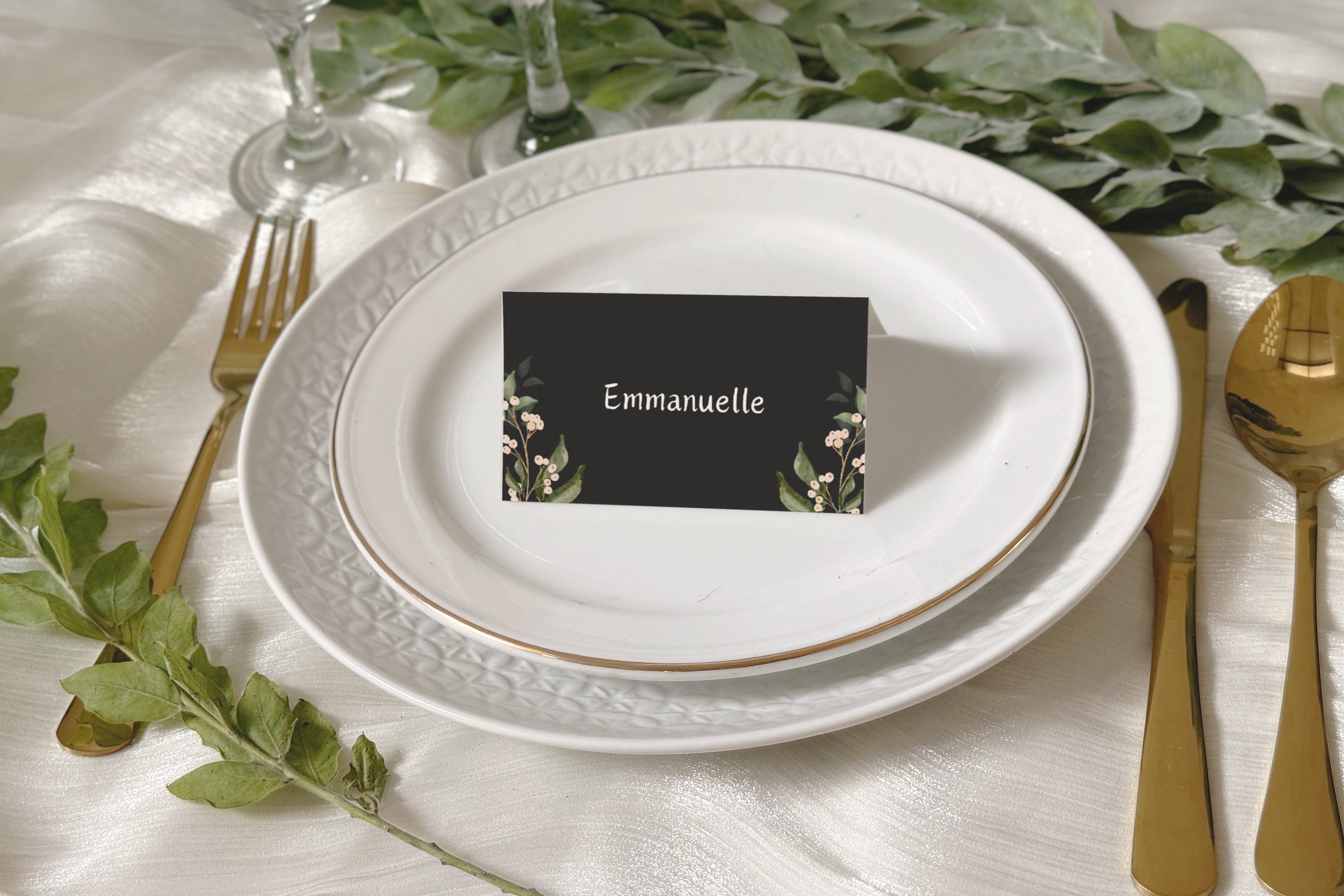 Wedding Place Card Model, Wedding Seat Card, Folded Card. Editable and ...