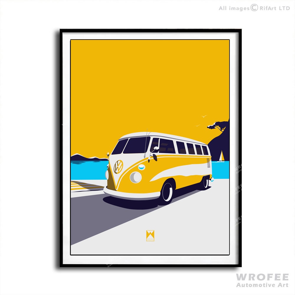 Vintage Surf Bus Wall Art Beach Print Samba Bus Poster - Etsy
