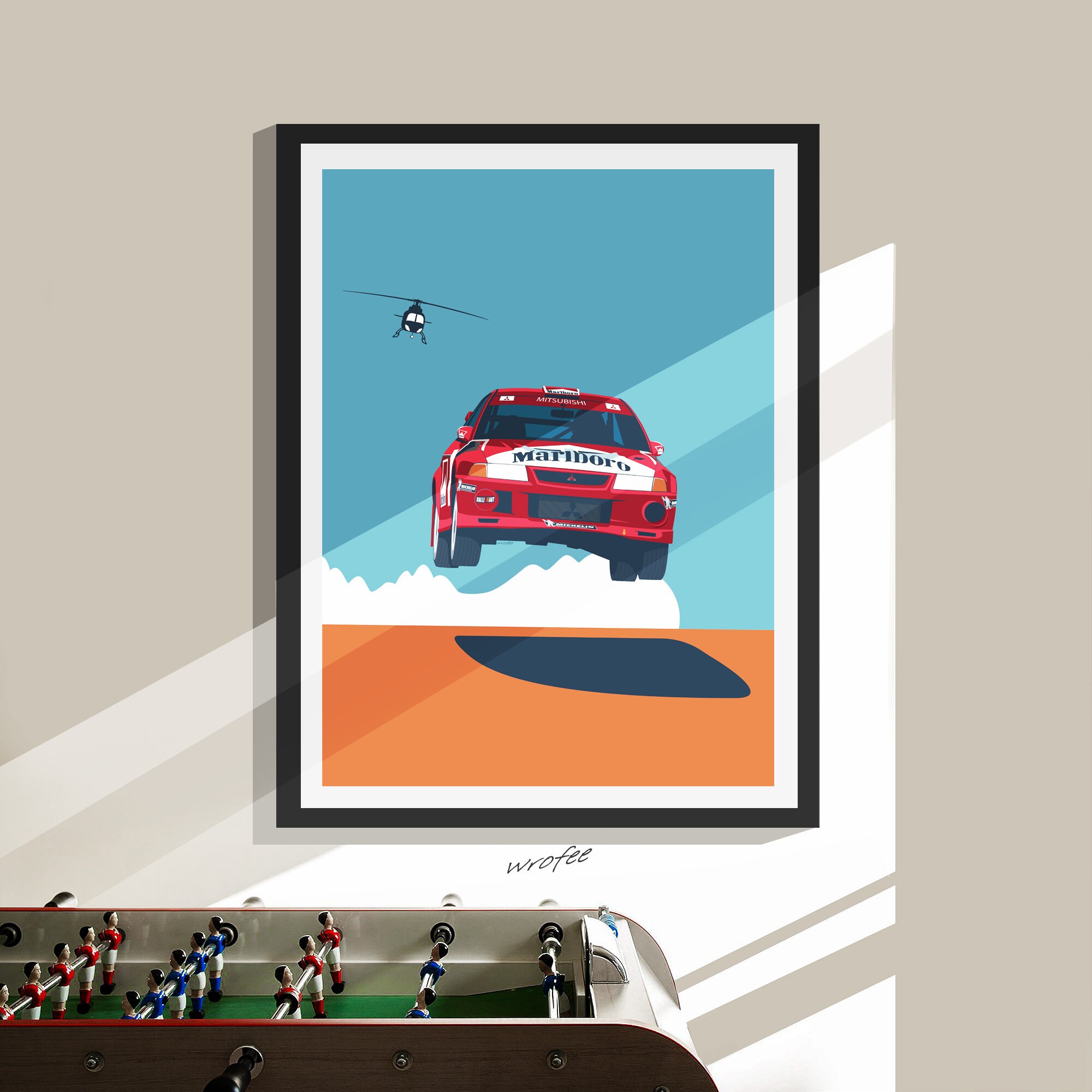 Lancer Evo 6 Vintage Rally Car Poster, Tommi Mäkinen's Car Wall Art ...