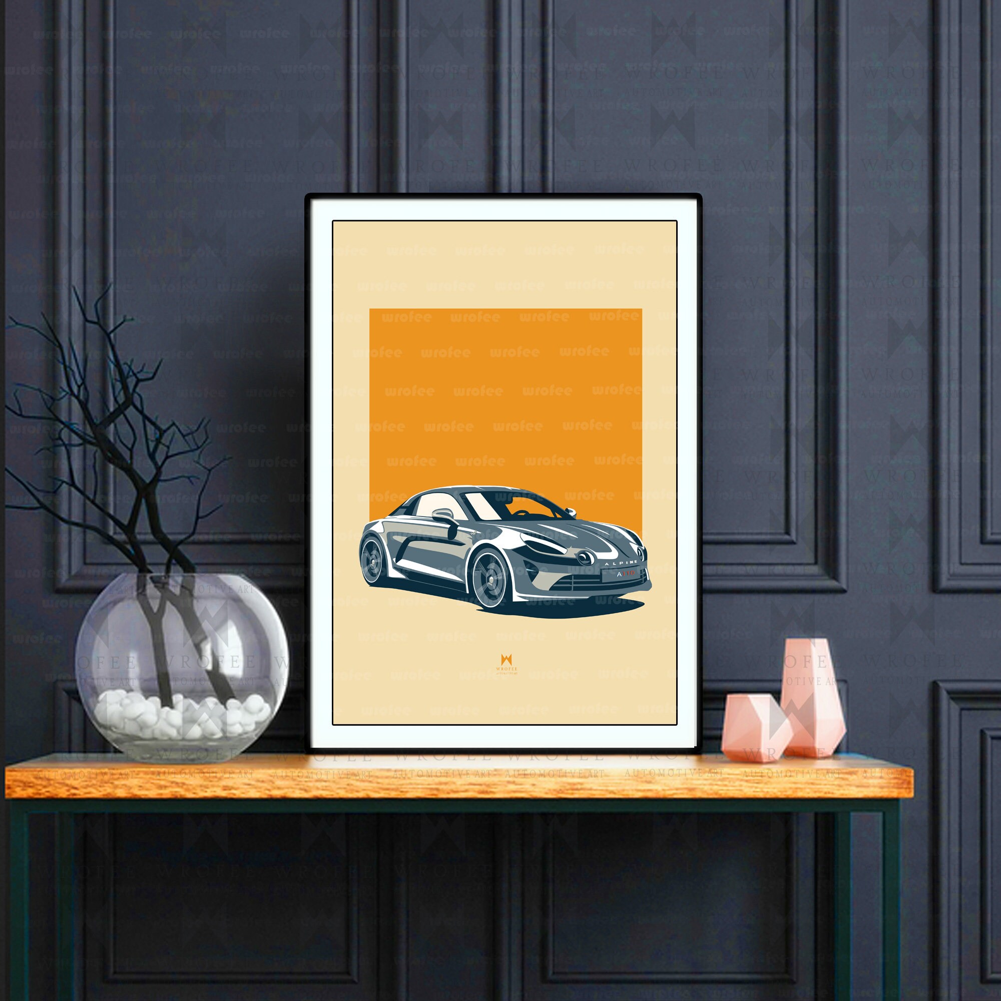 Alpine A110 Car Poster Car Wall Art Car Wall Decor Vintage - Etsy