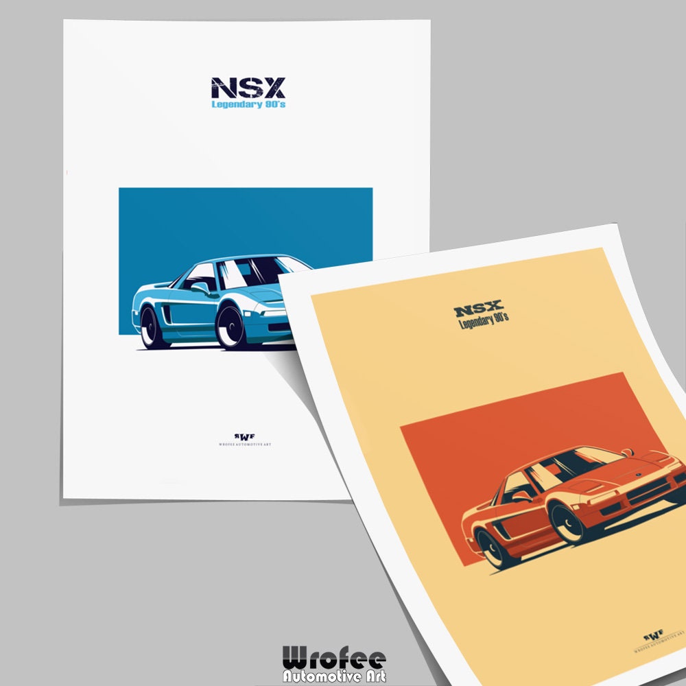 Honda Acura NSX JDM Vintage Car Poster Wall Art Decor Print - Etsy