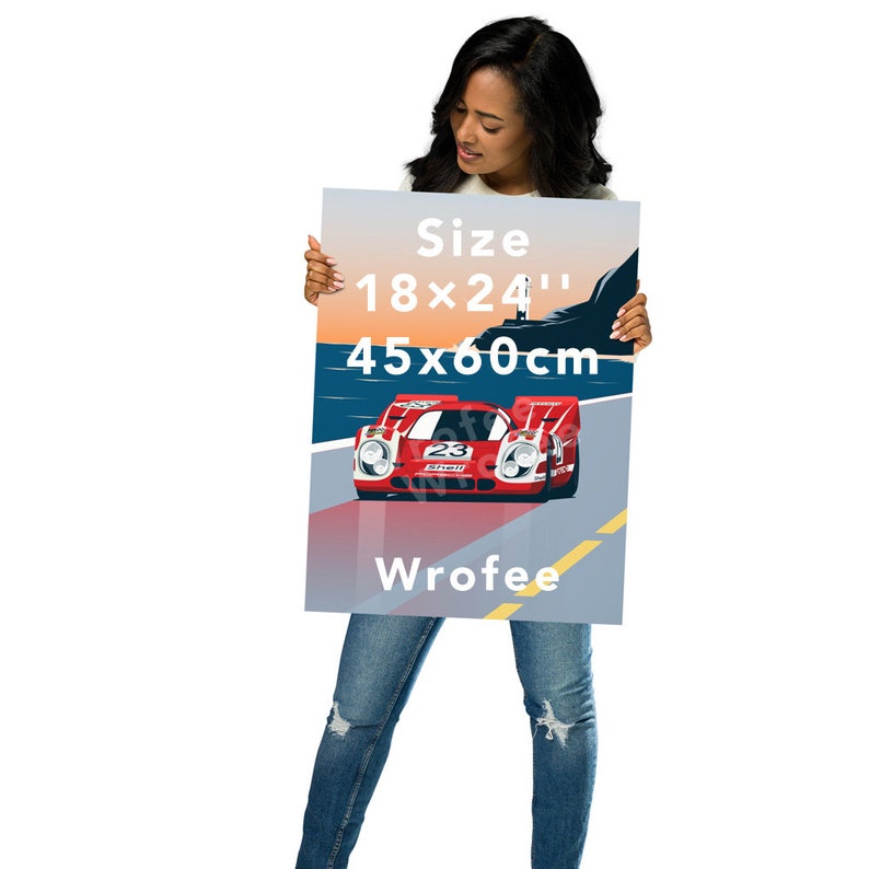 Porsche 917K Poster Le Mans Classic Race Car Vintage Retro - Etsy