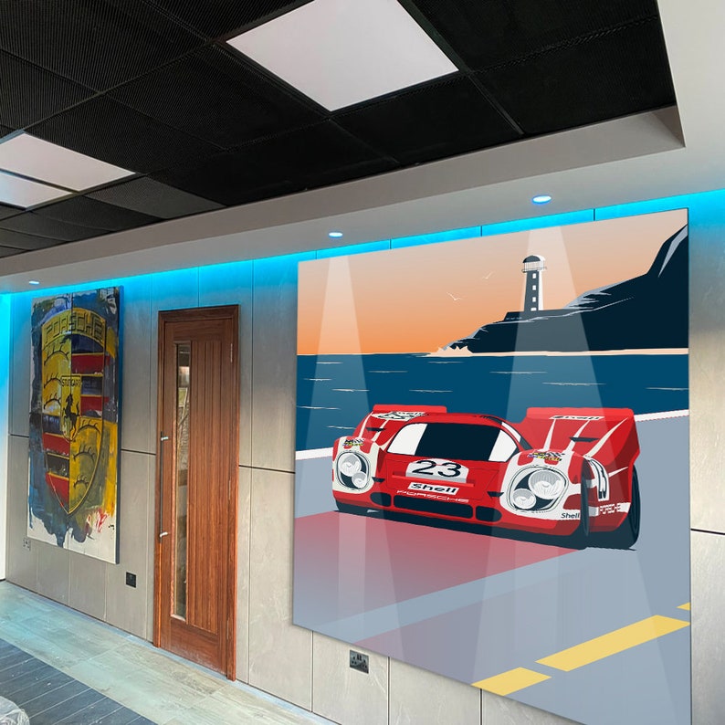 Porsche 917K Poster Le Mans Classic Race Car Vintage Retro - Etsy