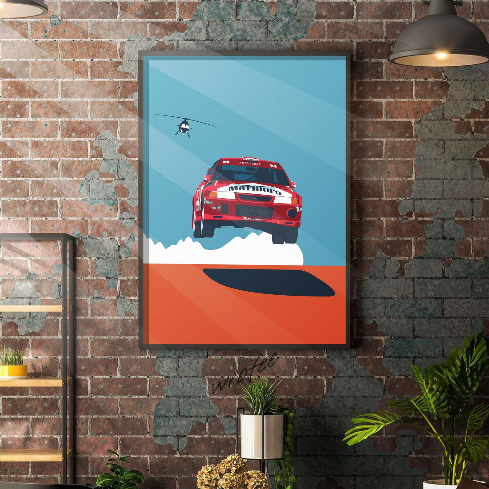 Lancer Evo 6 Vintage Rally Car Poster, Tommi Mäkinen's Car Wall Art ...