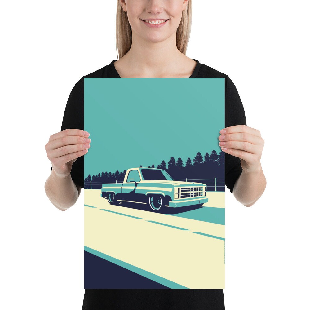 Chevrolet Silverado C10 Vintage Suv Pick up Retro Wall Art Decor Poster ...