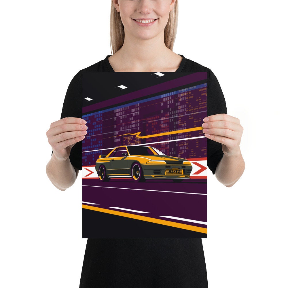 Skyline R32 Vintage Car Poster JDM Sports Godzilla Print - Etsy
