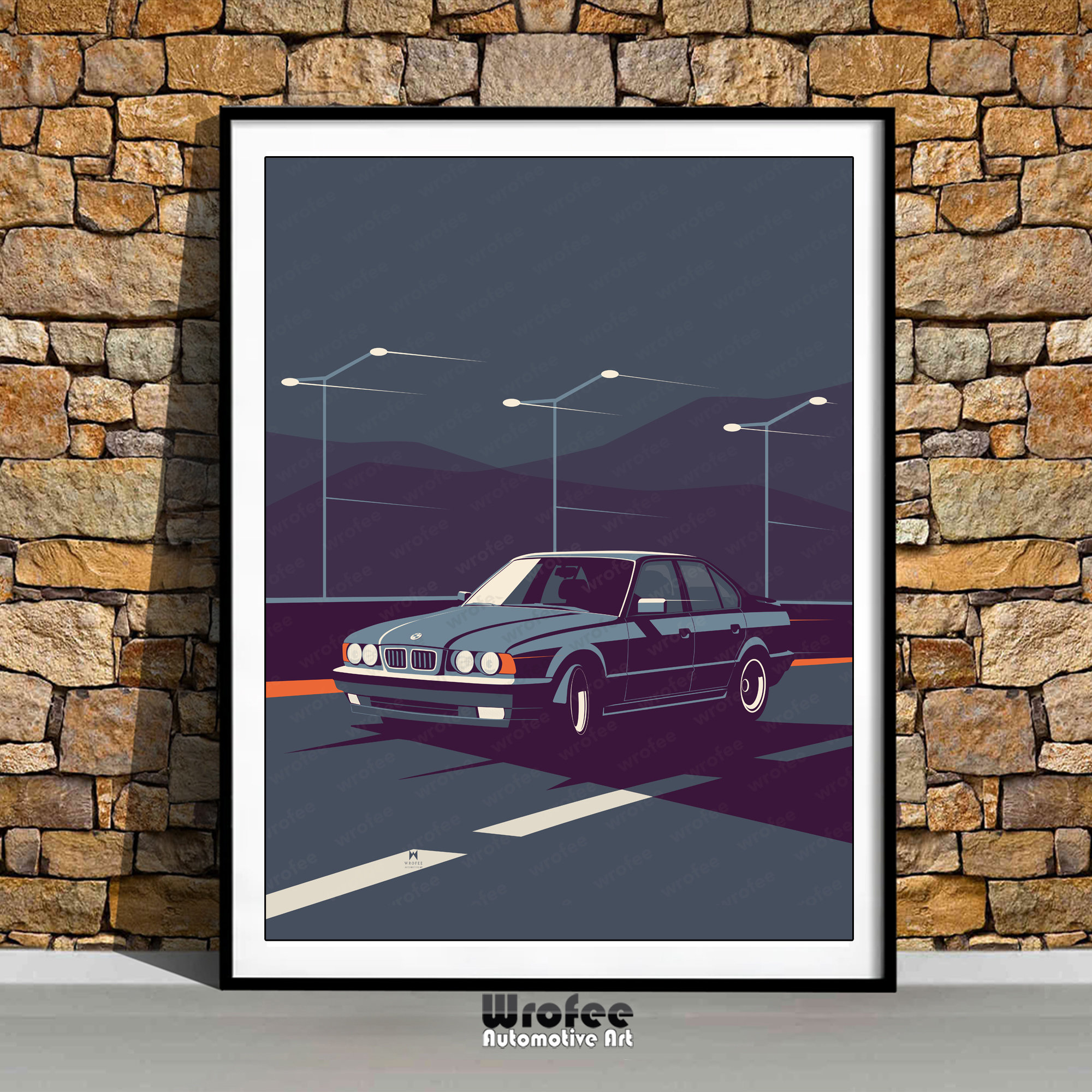 M5 E34 Vintage Car Poster Retro Wall Art Decor Print Car Guy - Etsy