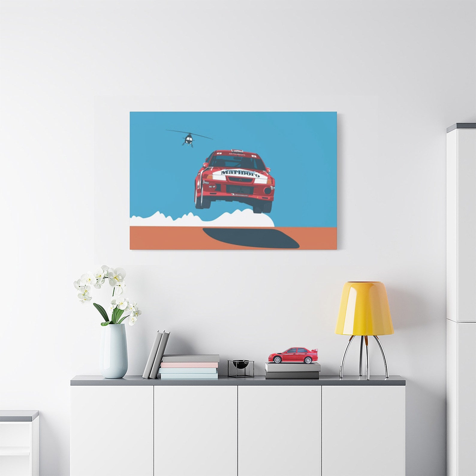 Lancer Evo 6 Vintage Rally Car Poster, Tommi Mäkinen's Car Wall Art ...