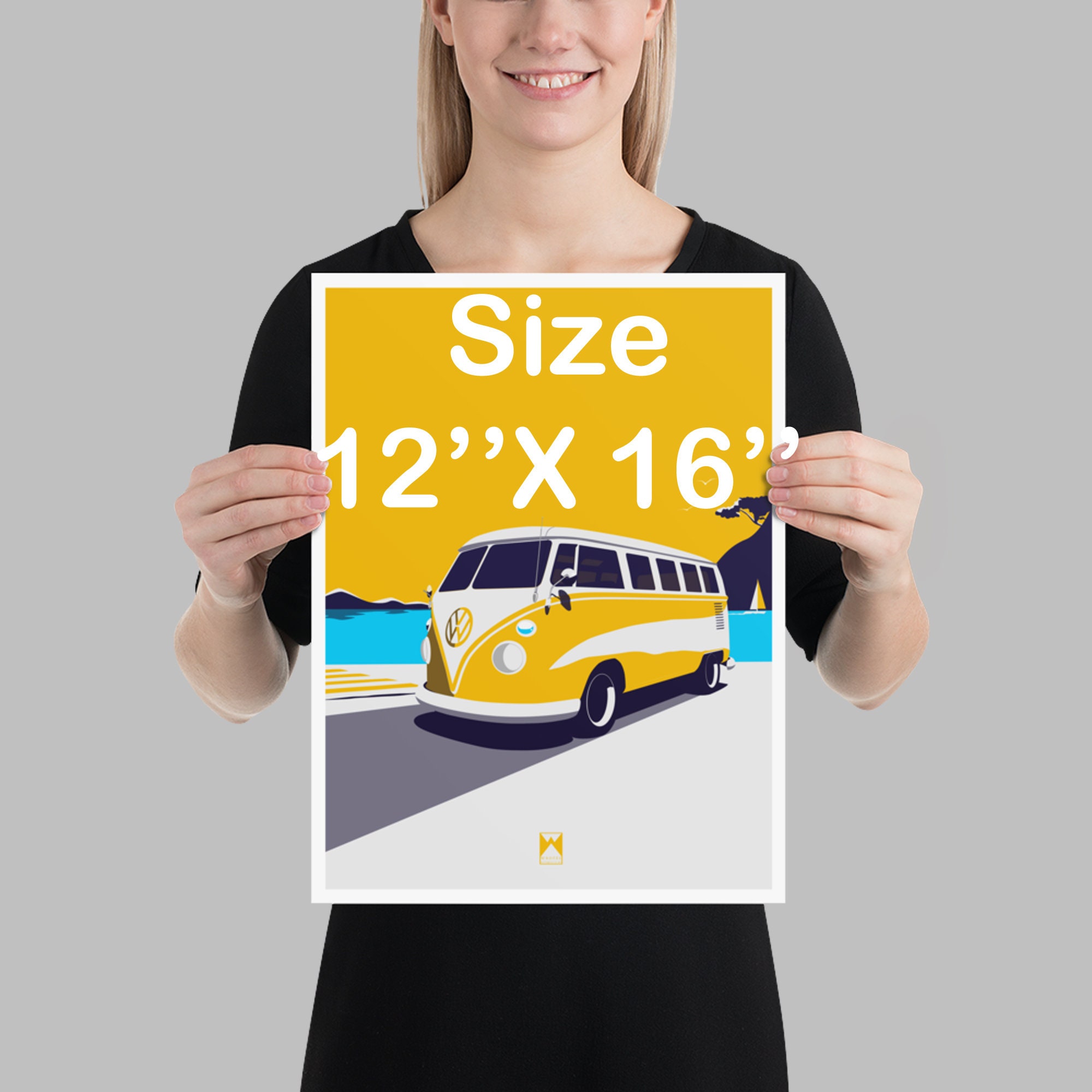 Vintage Surf Bus Wall Art Beach Print Samba Bus Poster - Etsy