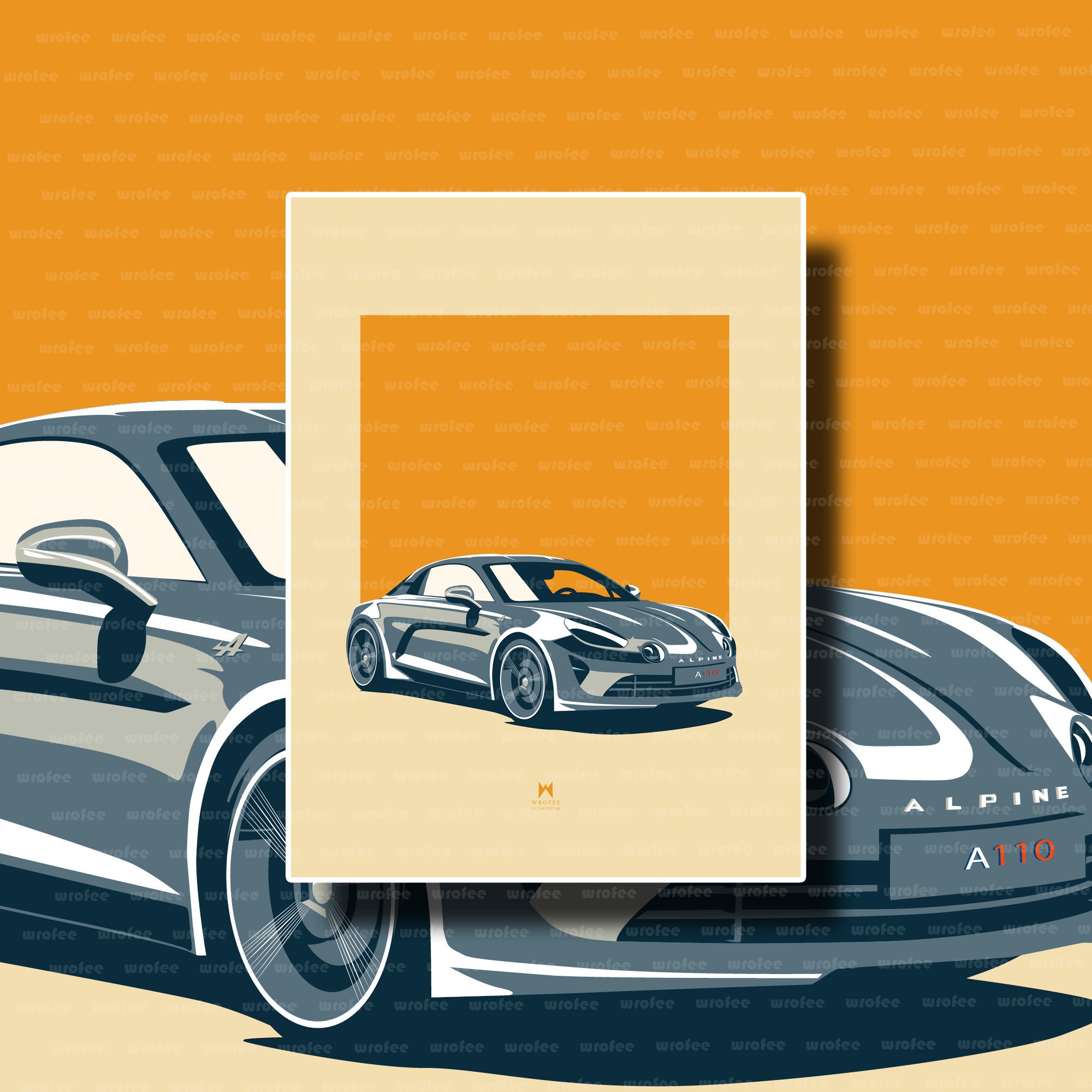 Alpine A110 Car Poster Car Wall Art Car Wall Decor Vintage - Etsy