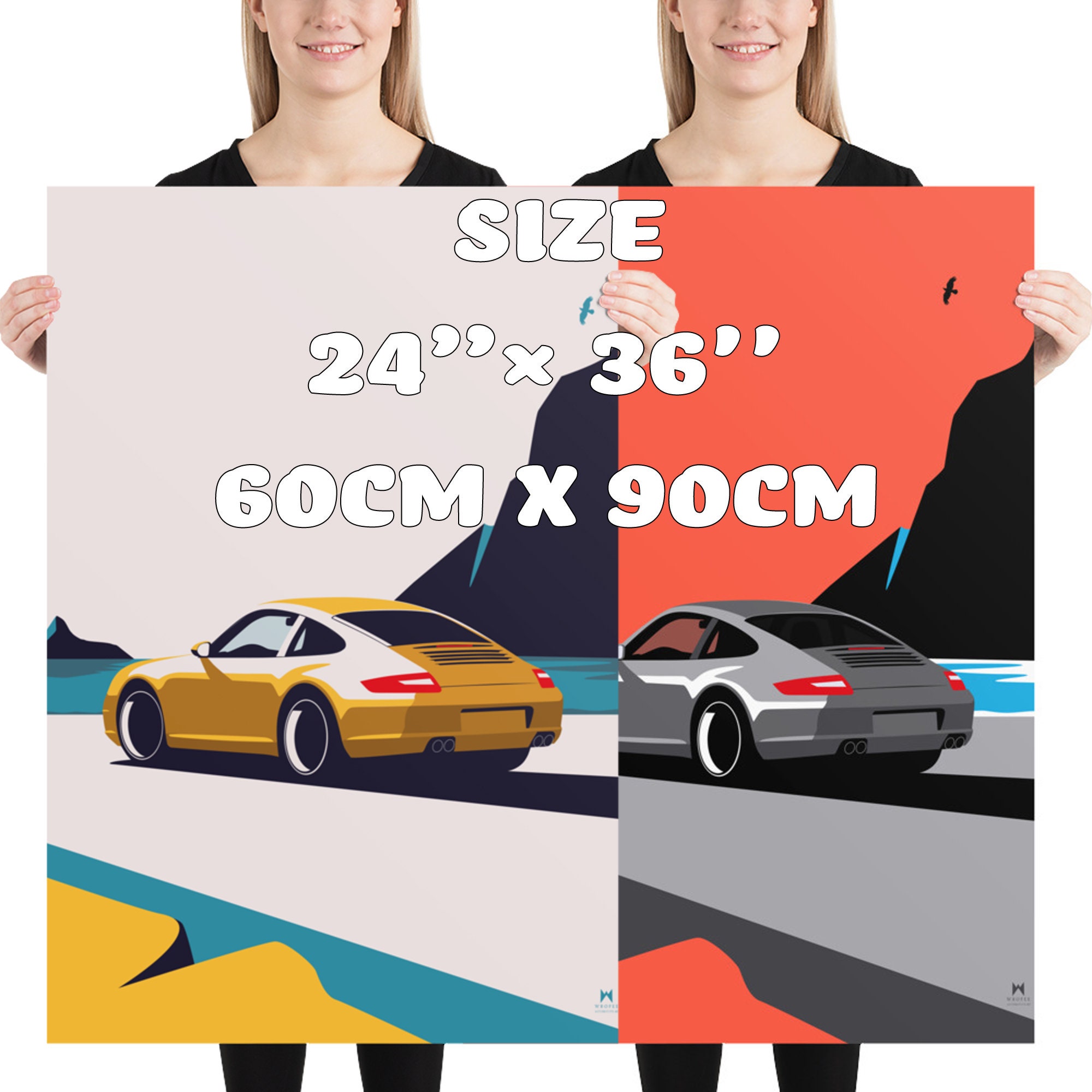 Porsche 911 Vintage Car Poster Car Print Car Wall Decor Car - Etsy
