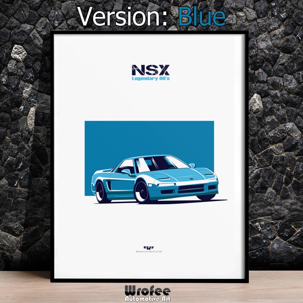 Honda Acura NSX JDM Vintage Car Poster Wall Art Decor Print - Etsy