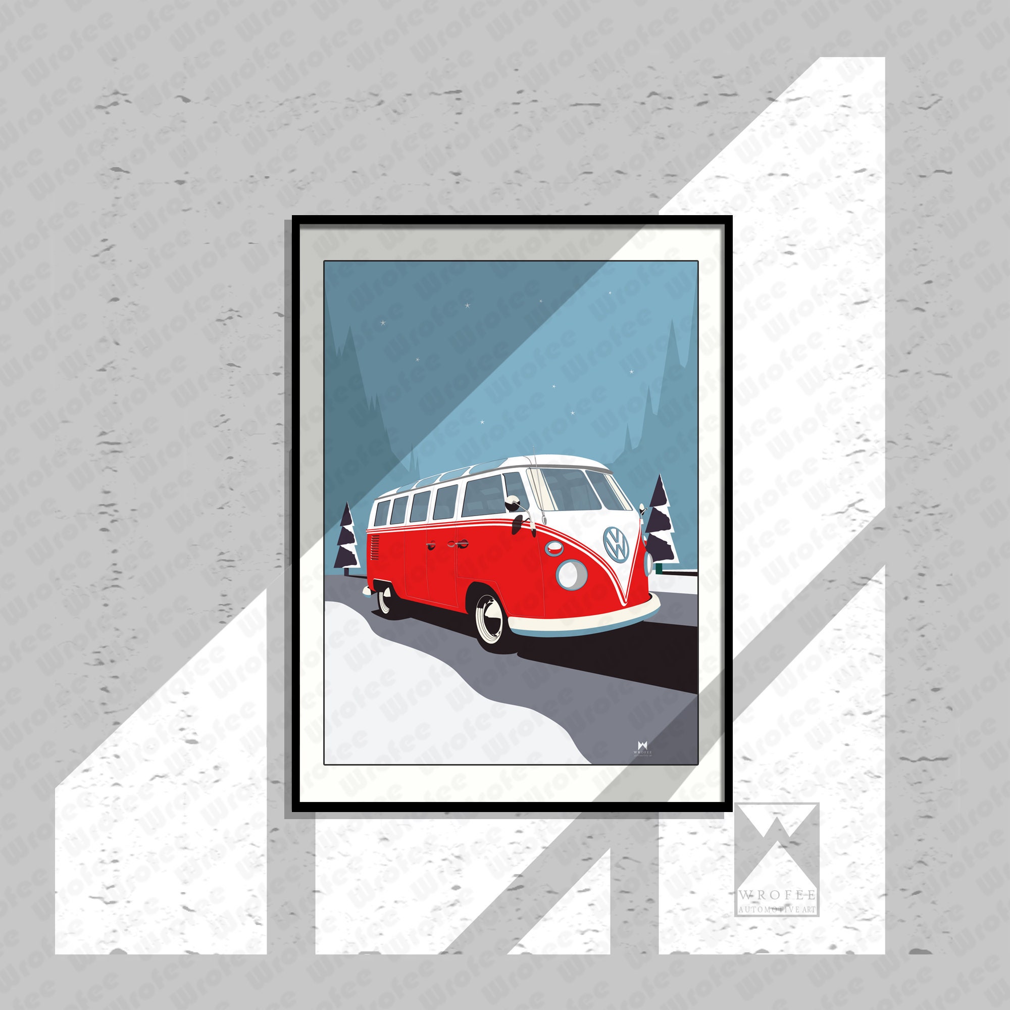 VW Bus Poster Samba Bus VW Van Vintage Van Poster Retro - Etsy Canada